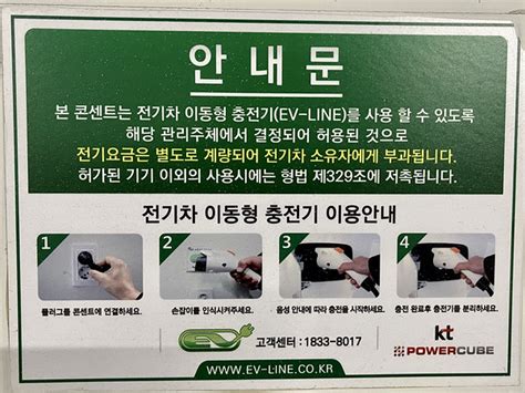 Can Computer And Network Tips 안내문 전기차 이동형 충전기 이용 안내
