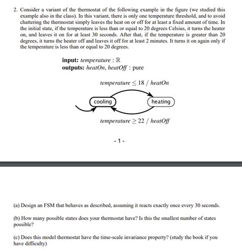 Solved Consider A Variant Of The Thermostat Of The Chegg