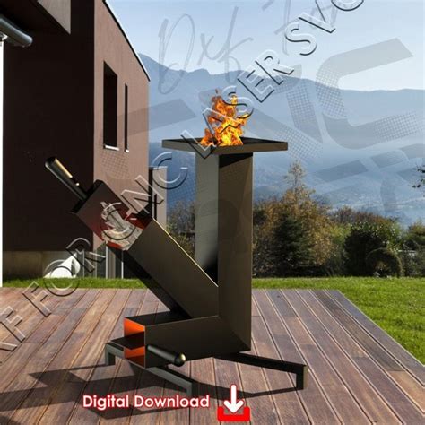 Rocket Stove Dxf File Etsy Uk