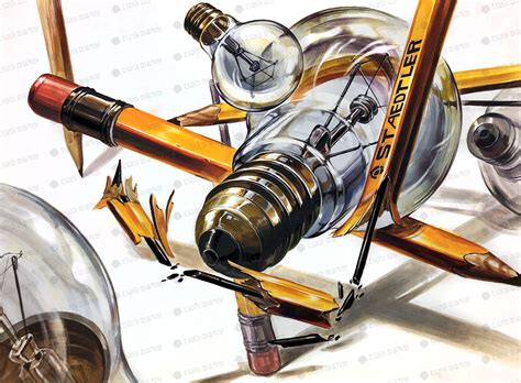 서울여대 기초디자인 출제 소재 전구연필 다같이미술학원 강남 본원 전구 미술 구도 디자인