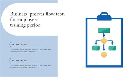 Business Process Flow Icon For Employees Training Period Ppt Presentation