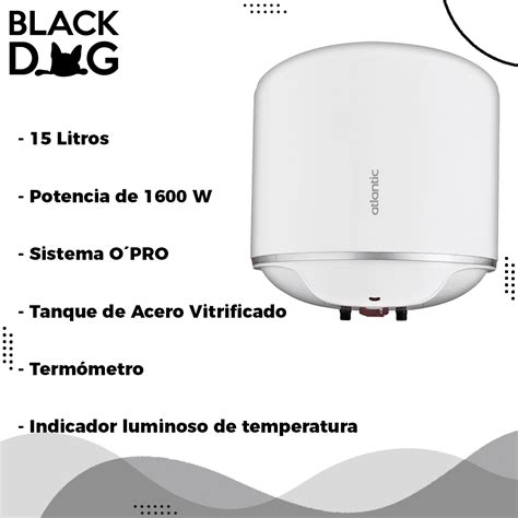 Termotanque Pc 15 Rb Atlantic 15 Lts Smartwatch Bde Black Dog