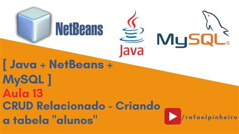 Java Mysql Aula 13 Crud Relacionado Criando Tabela Alunos