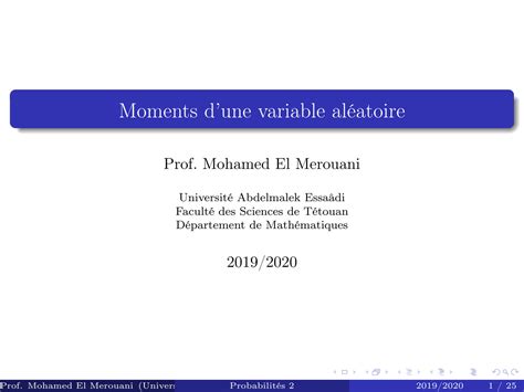 SOLUTION Moments dune variable aléatoire Studypool