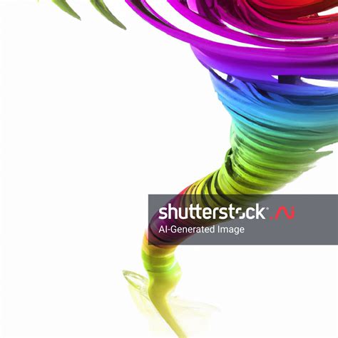 Smooth 3d Rainbow Tornado Vortex Side Ai Generated Image 2370651303 Shutterstock