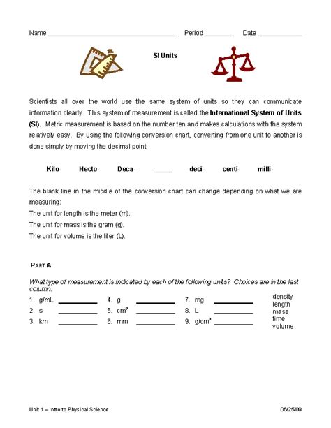 Metric System Conversion Chart Worksheet Example PDFSimpli