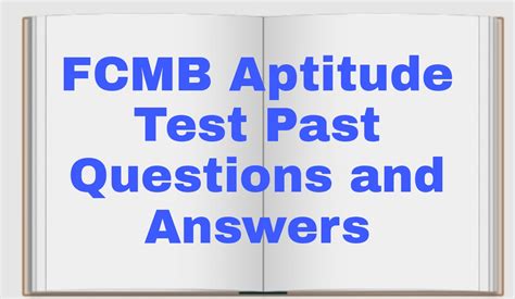 Fcmb Aptitude Test Past Questions And Answers