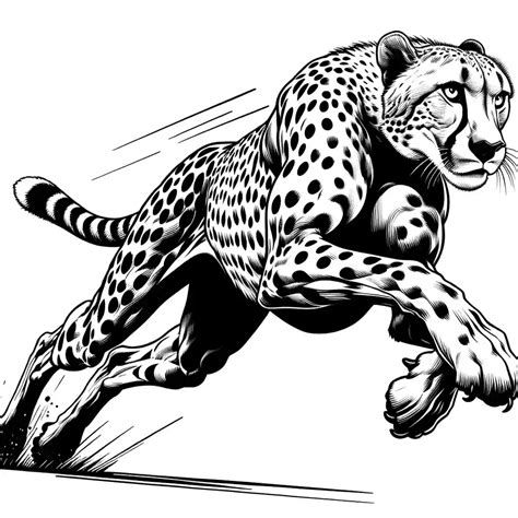 Cheetah Sprinting Coloring Page Lulu Pages