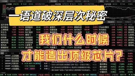 我们何时才能造出顶级芯片？一语道破深层次秘密！写给2亿股民 Youtube