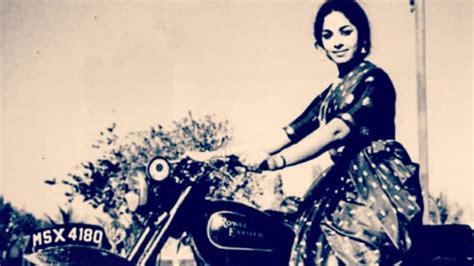 Veteran Actress Kr Vijayas Old Photo Riding Royal Enfield Viral News18
