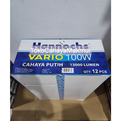 Jual Lampu LED Bohlam Vario W Watt Hannochs Cahaya Putih DUS Pcs Shopee Indonesia
