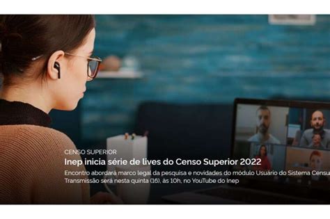 Inep inicia série de lives do Censo Superior 2022 Abruc