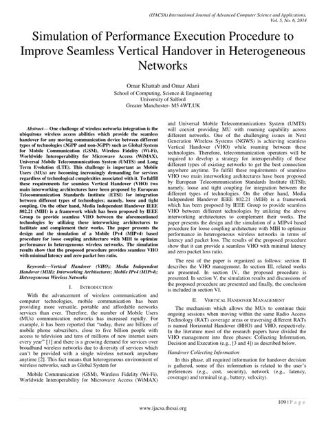Pdf Simulation Of Performance Execution Procedure To Improve Seamless Vertical Handover In