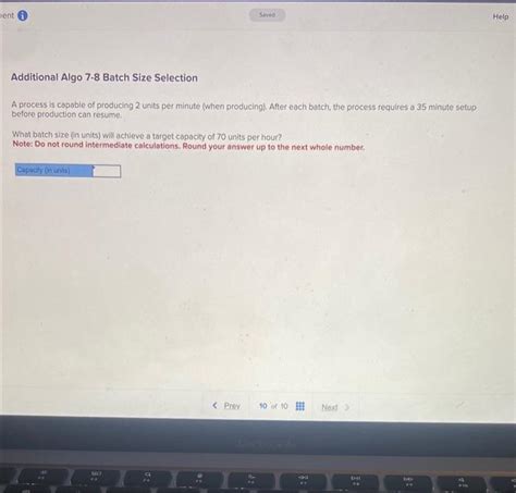Solved Additional Algo 7 8 Batch Size Selection A Process Is