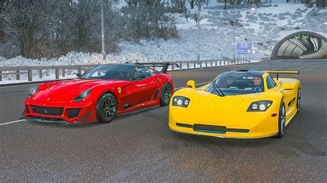 FH Drag Race KM H Ferrari XX EVO Vs Mosler MT S Fastest Cars Race YouTube