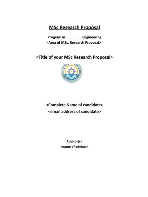 Msc Research Proposal Template Endowment Pdf Expert Communication