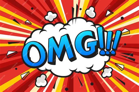 Premium Vector | Expression text OMG Retro comic speech bubbles set on colorful background
