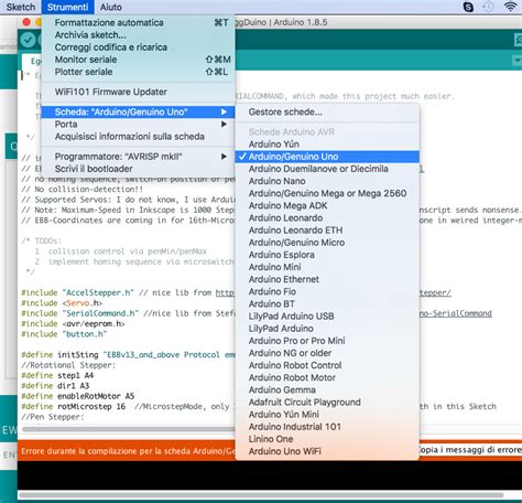 Problema Compilazione EGG Arduino Error Not Declared Software