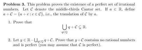 Solved Problem This Problem Proves The Existence Of A Chegg Com