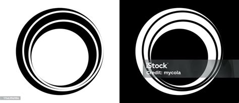 Rotation Des Lignes Dart En Forme De Cercle En Tant Que Symbole Logo Ou