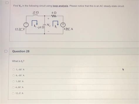 Solved Find V In The Following Circuit Using Loop Analysis Chegg