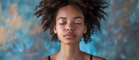 Premium Photo Woman Meditating With Closed Eyes