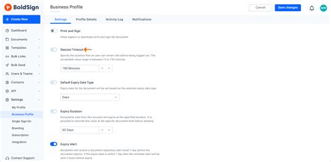 How To Avoid Session Timeout In Boldsign