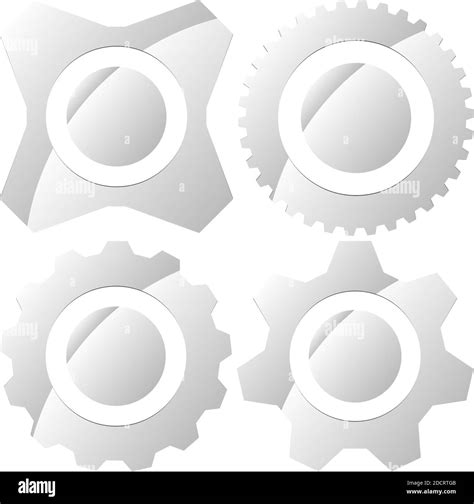 Gear Cogwheel Gearwheel Icon Symbol And Logo Setup Customization Technical Concept Vector