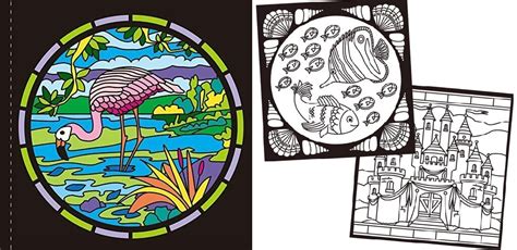Stained Glass Book 24 Pages To Complete Play2learn