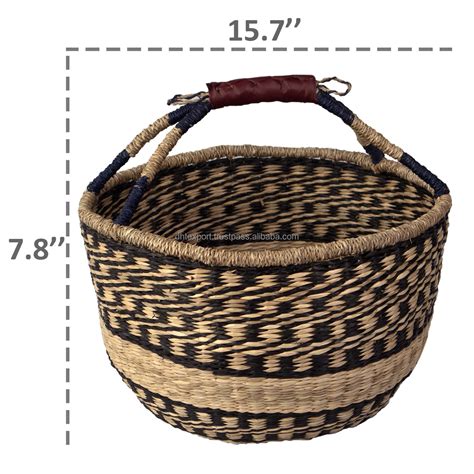 Cheap Price Bolga Baskets Seagrass With Handles Storage Baskets