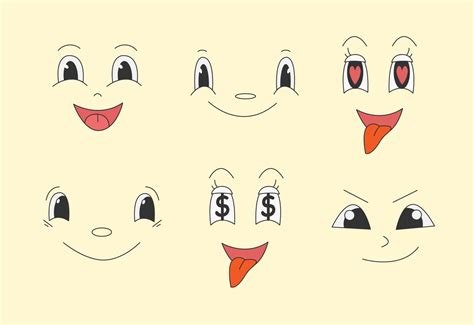 Character Face Set Vector Art Icons And Graphics For Free Download