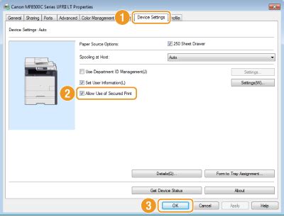 Preparing For Using Secure Print
