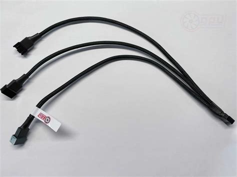 Premium 3 Way Pwm Fan Y Splitter Cable 4 Pin Extension Lead Cpu 26cm Gpuconnect Com