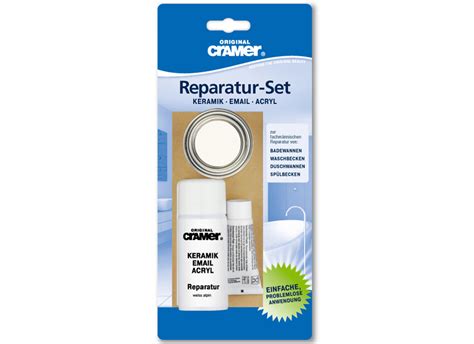 Cramer Remaille Reparatur Set Weiss Alpin Reparaturlack Acryl Emaille Keramik EBay