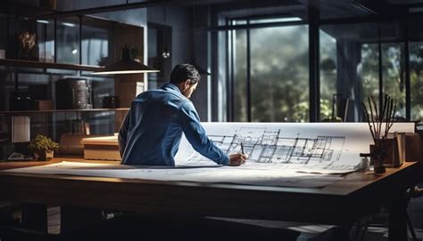 Premium Photo Architect Design Working Drawing Sketch Plans Blueprints