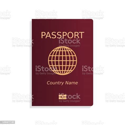 Passport Cover Isolated Template Stock Illustration Download Image