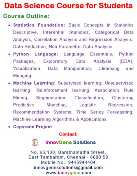 Data Science Using Python In Chennai ID