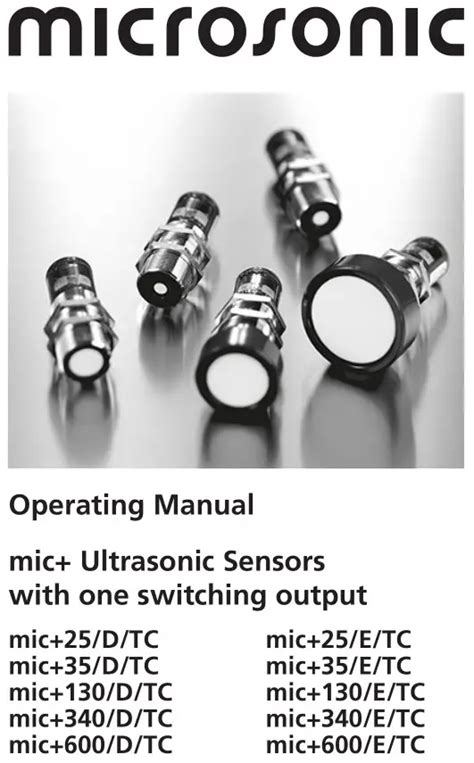 Microsonic Mic 25 D TC Ultrasonic Sensors With One Switching Output