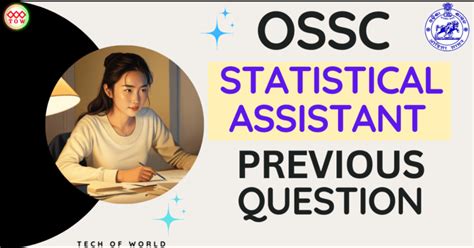 Ossc Statistical Assistant Previous Year Question 2025 2024 Free