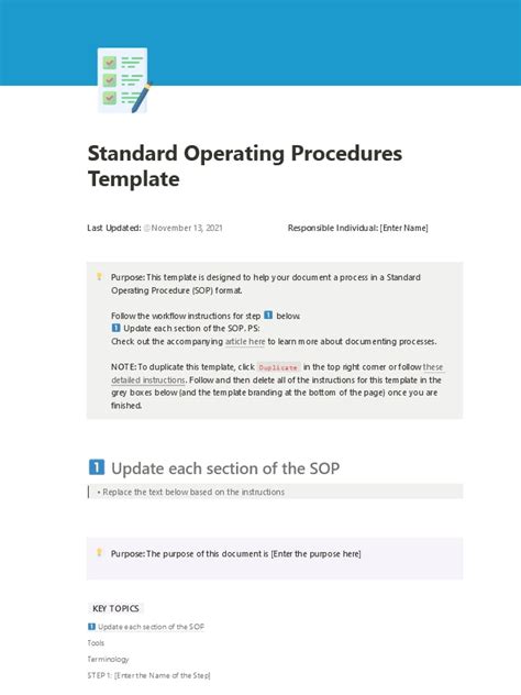 3 Free Notion Sop Templates And Checklist Focused Bee