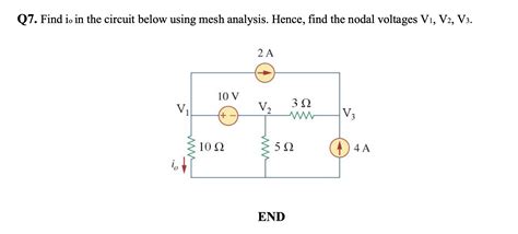 Solved Q Find I In The Circuit Below Using Mesh Analysis Chegg
