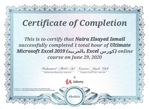 Udemy Excel Microsoftexcel Linkedin Mooc Naira Elsayed Ismail