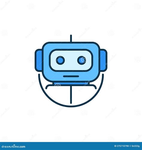 Chatbot Round Vector Robot Support Concept Colored Icon Stock