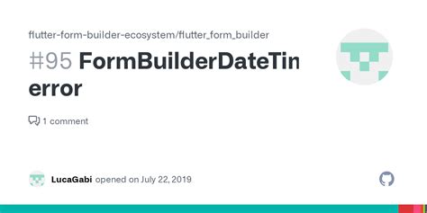 FormBuilderDateTimePicker Error Issue Flutter Form Builder Ecosystem Flutter Form