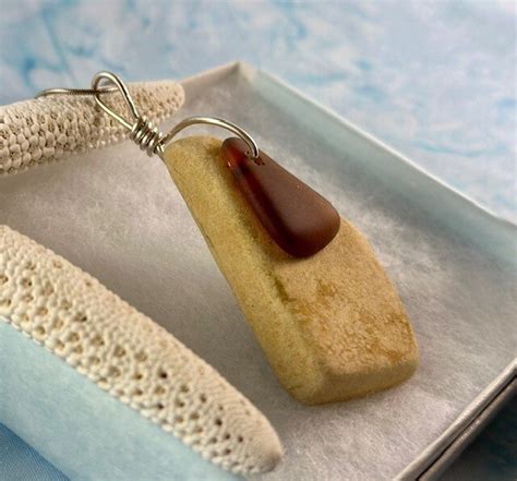 Aruba Sea Glass And Ocean Pottery Pendant Etsy