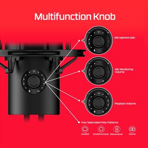 Quadcast 2 Usb Gaming Microphone Hyperx Row