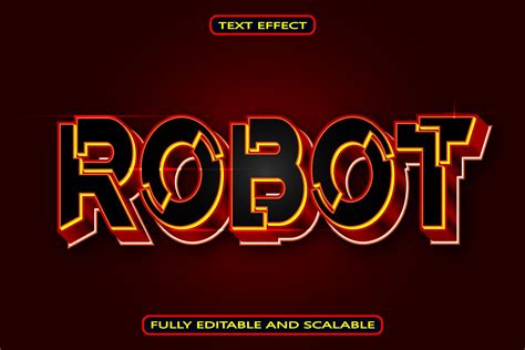 Robot Editable Text Effect Graphic By Maulida Graphics Creative Fabrica