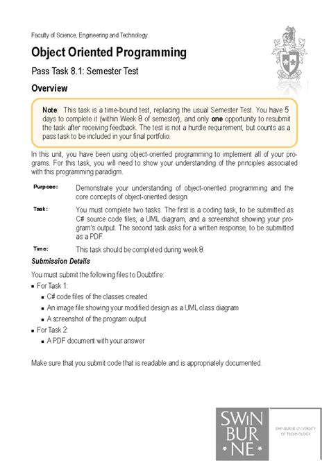 8 1p Tasks That Faculty Of Science Engineering And Technology Object