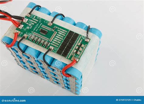 Packed Lithium Battery With Bms Available Stock Image Image Of Charge Abstract