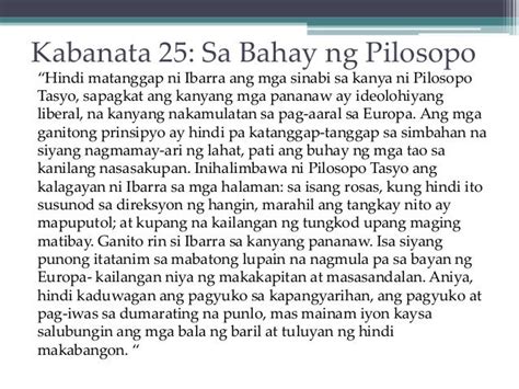 Mga Payo Ni Pilosopo Tasyo Kay Ibarra